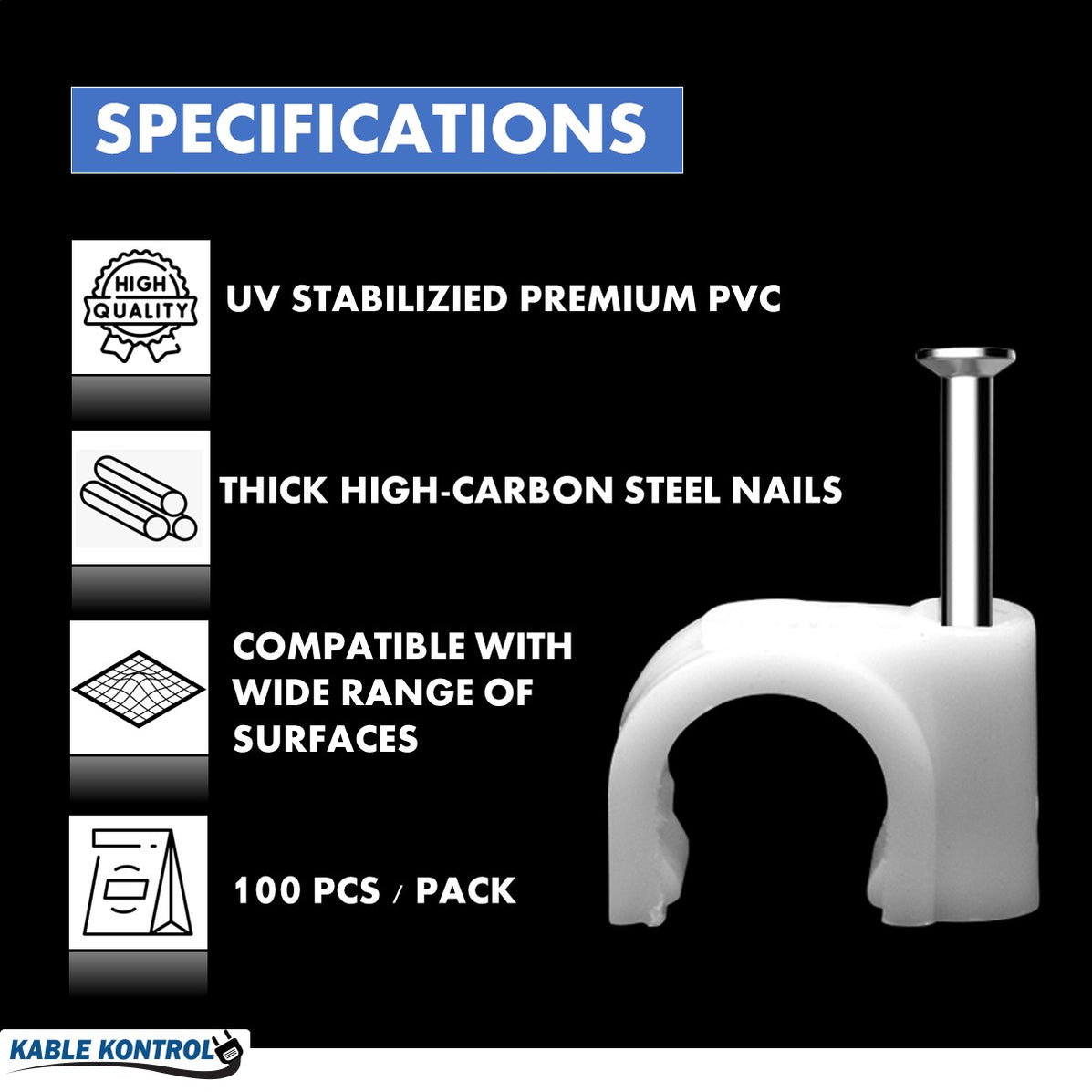 Cable Staple Nail Clips — KABLE KONTROL