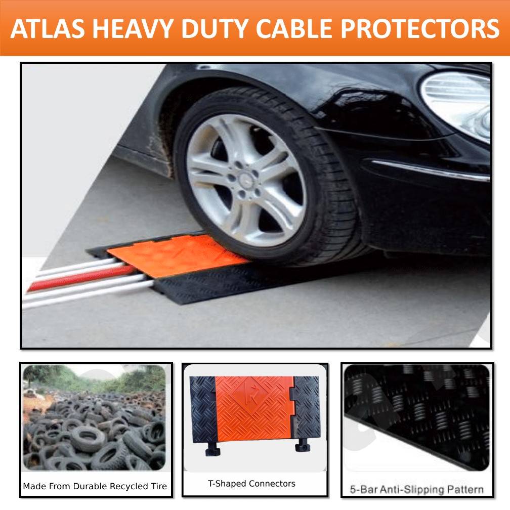 Polyurethane Heavy Duty Cable Protector Ramp - 5 Channels — KABLE KONTROL