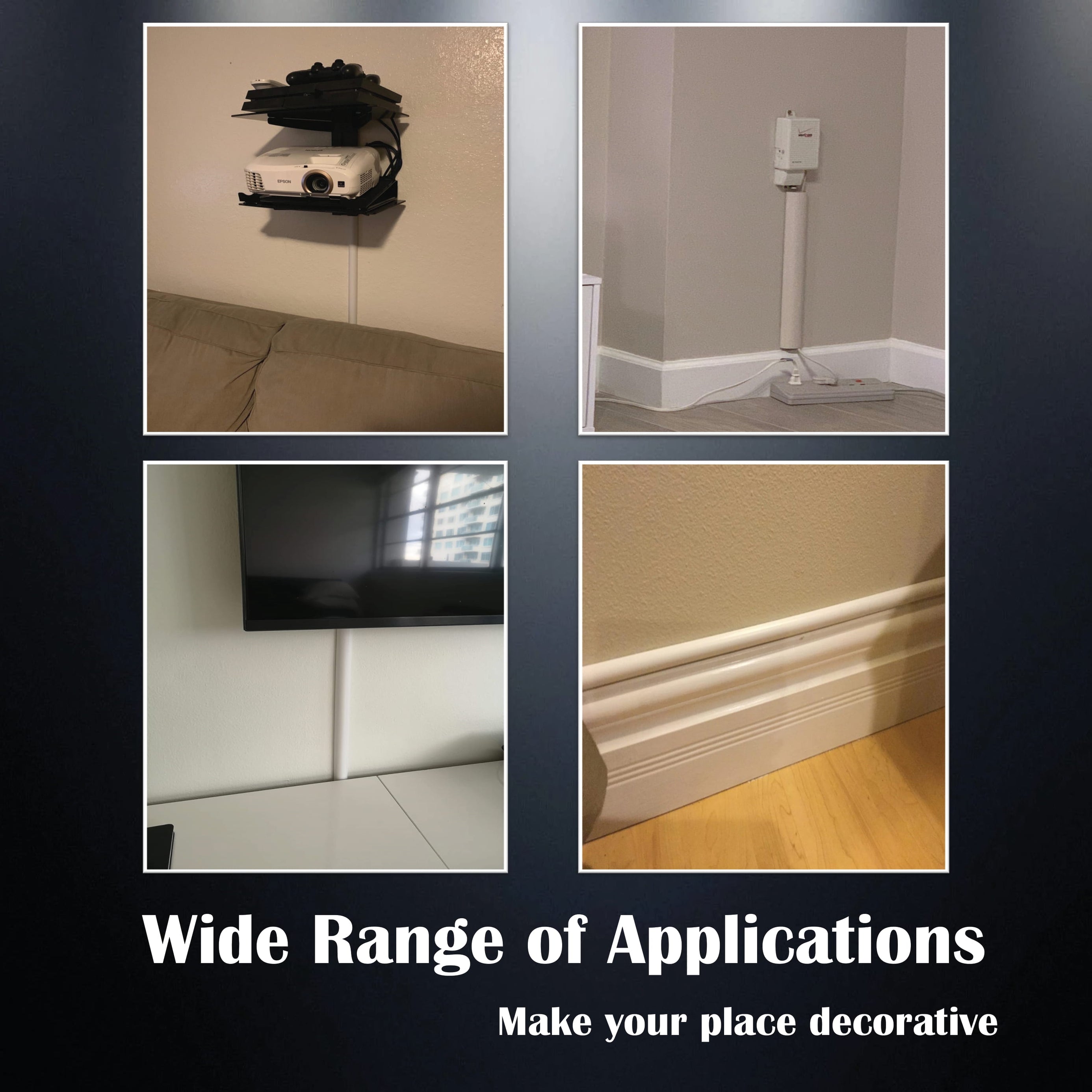 Smooth Mould® Wall Cord Cover Cable Raceway — KABLE KONTROL