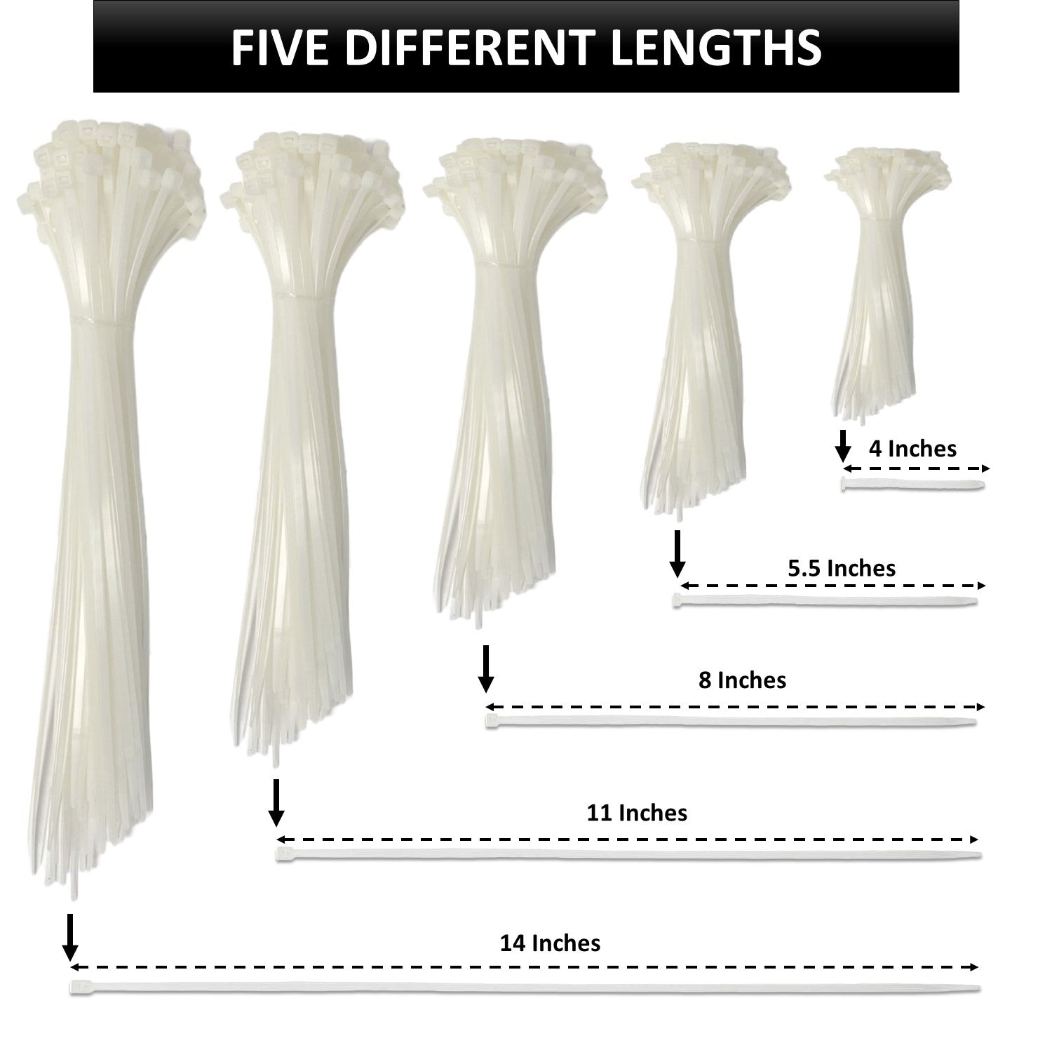 Assorted Sizes Zip Tie Kits — KABLE KONTROL